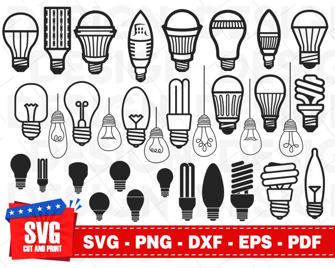 33 Light Bulb Svg Light Bulb Clipart Lightbulb Svg Bulb - Etsy