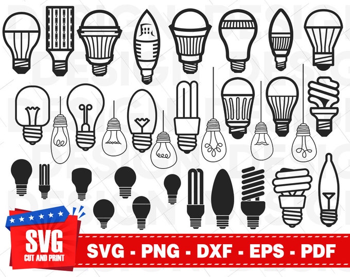 Light Bulb Svg Bulb Svg Light Bulb Cricut Svg Light Bulb Svg Cut Files ...