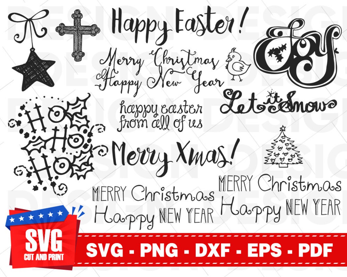 14 Christmas SVG Bundle Holiday SVG Files Winter Svg Bundle | Etsy