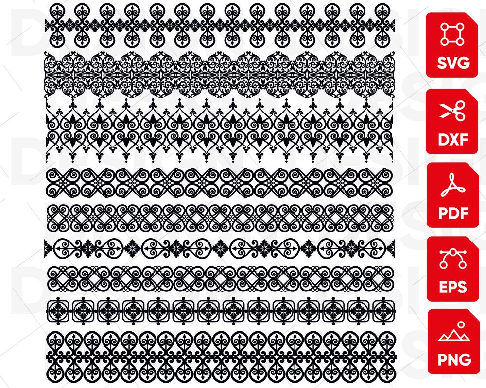 9 Decorative Borders Svg Frame Border Svg Flourishes Svg - Etsy Canada