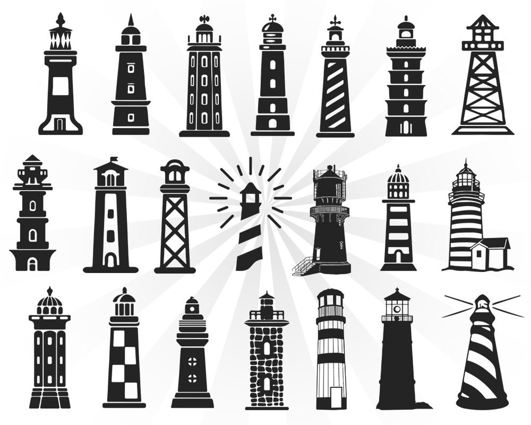 21 Lighthouse SVG Bundle, Lighthouse SVG, Lighthouse Clipart, Files for ...