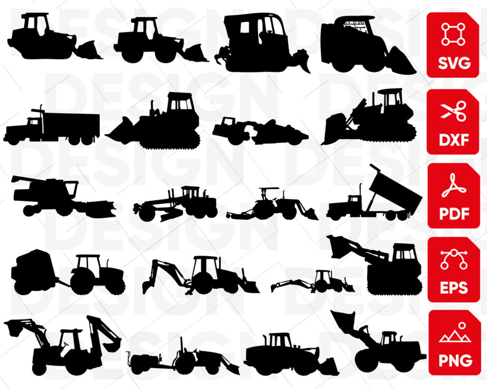 20 Construction Machine Svg Bundle Truck Svg Excavator Svg - Etsy