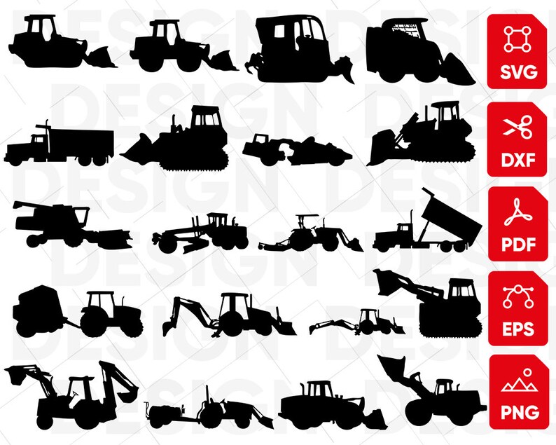 20 Construction Machine Svg Bundle Truck Svg Excavator Svg - Etsy