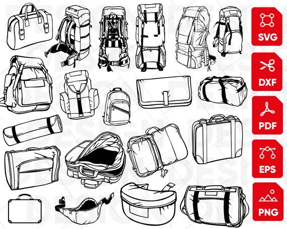 20 Tourist Backpack Svg Suitcase Svg Bag Svg Bundle - Etsy