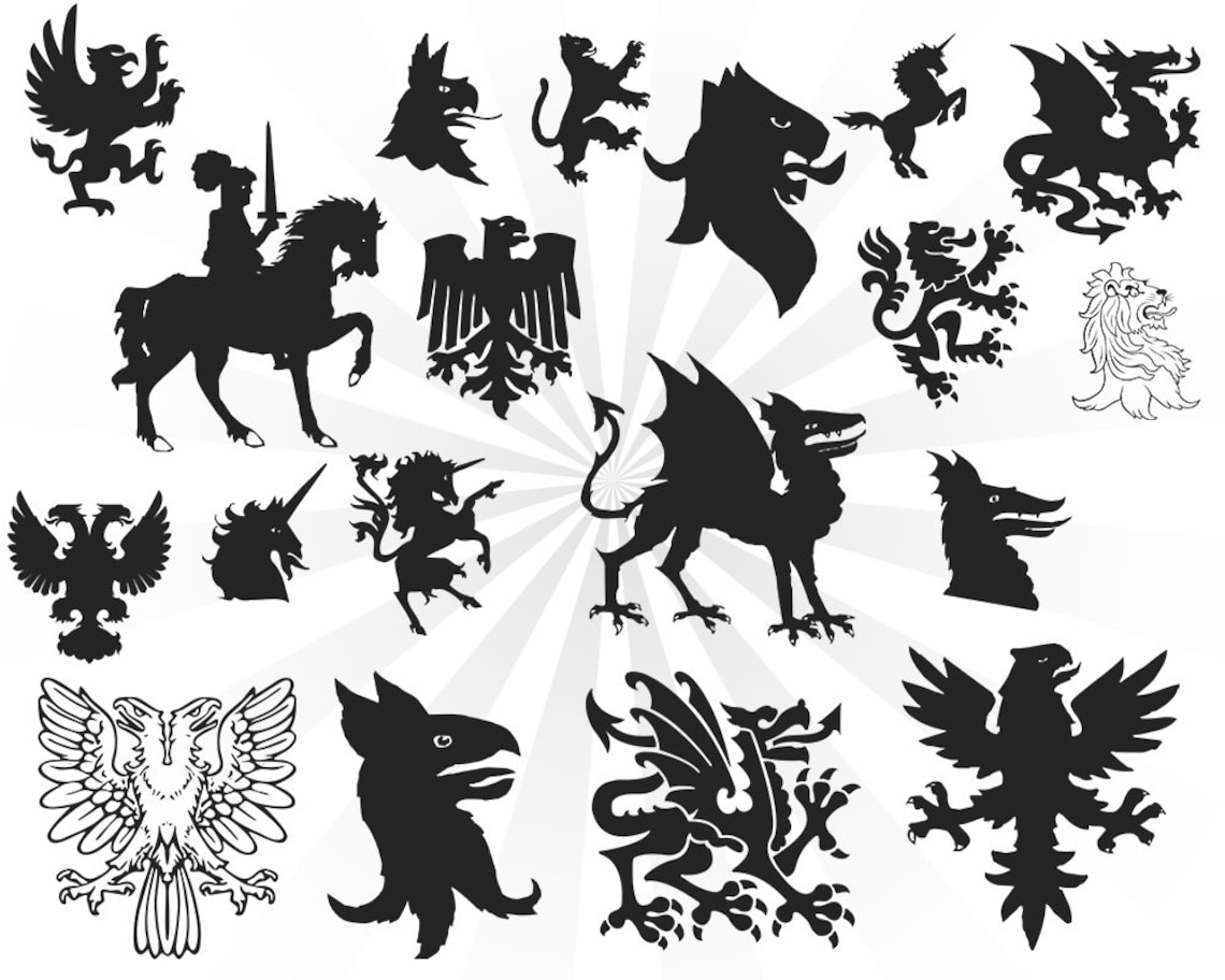 19 Heraldry Svg Emblem Svg Heraldic Clipart Heraldry | Etsy