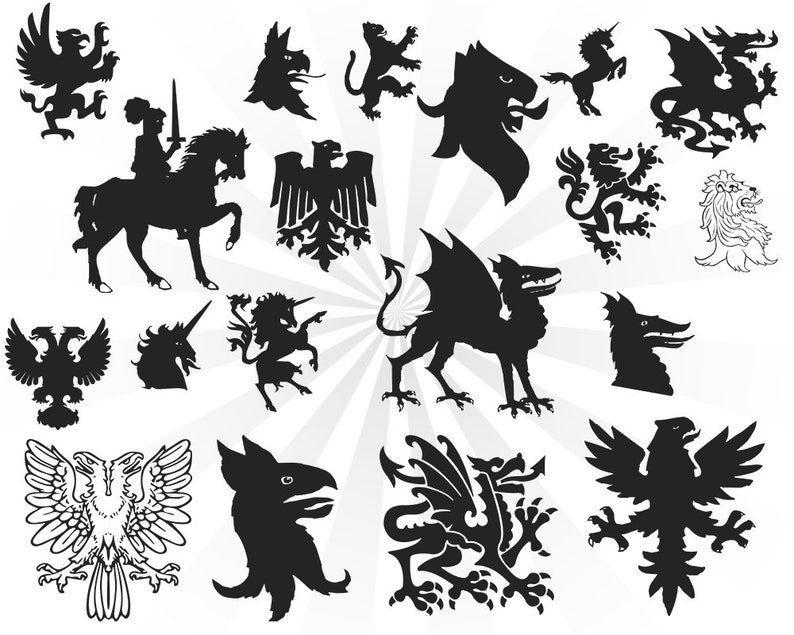 19 Heraldry Svg, Emblem Svg, Heraldic Clipart, Heraldry Silhouette ...