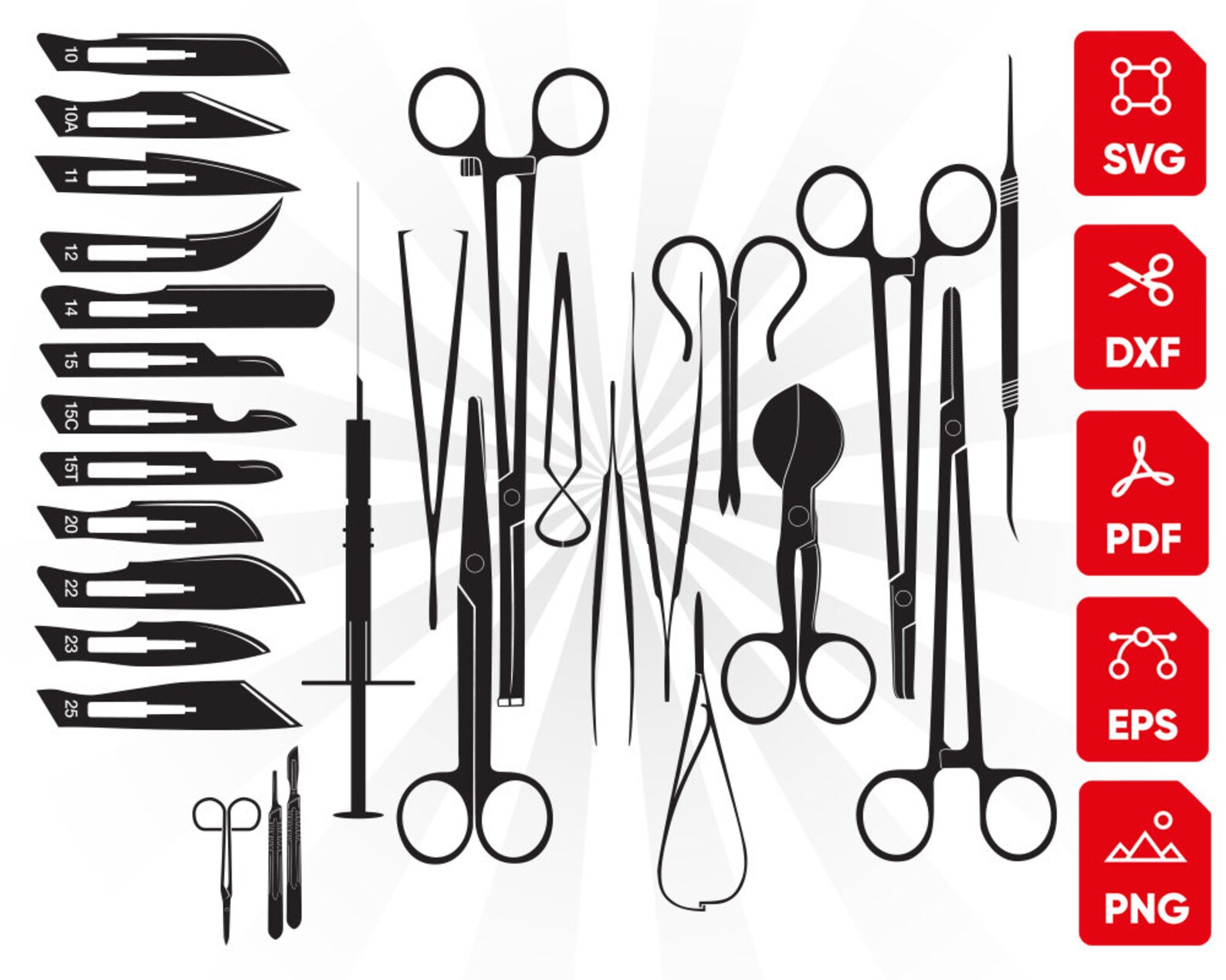 31 Medical Tools Svg Bundle, Scalpel Dxf, Doctor Svg, Nurse Svg ...