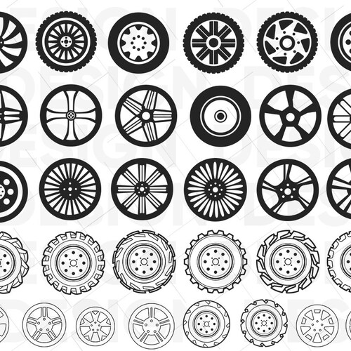 18 Wheel Svg Tires Svg Car Svg Alloy Wheels Road Race - Etsy