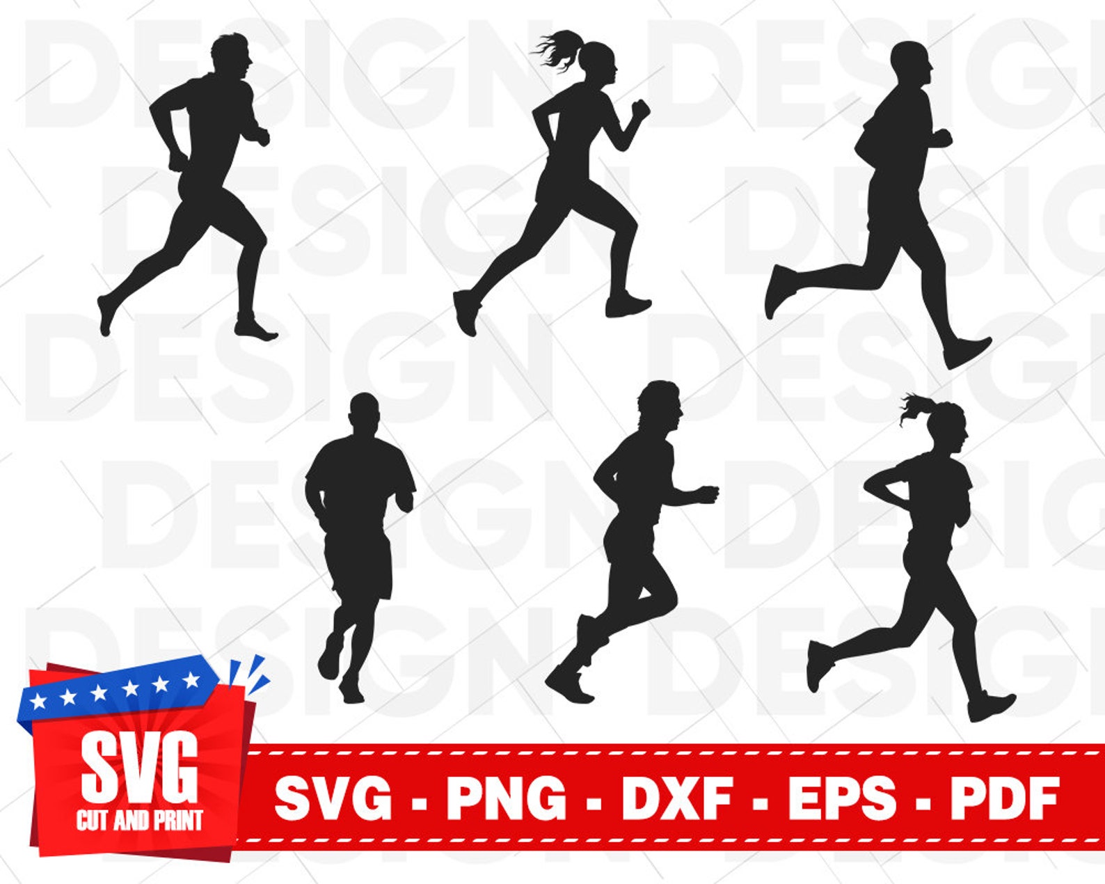 6 Running Svg, Run Svg Bundle, Runner Svg, Sport Svg, Fitness Svg ...