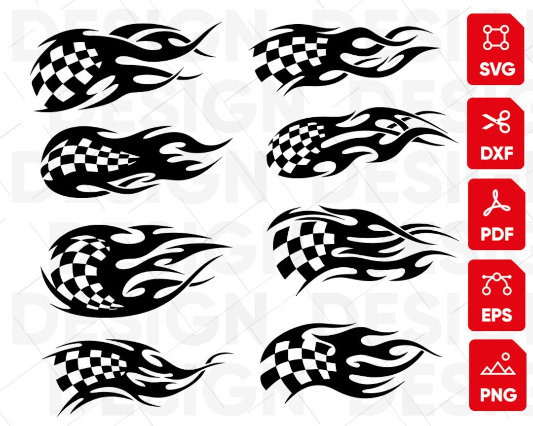 8 Racing Flag Svg Checkered Flag Svg Racing Svg Bundle Speed Svg