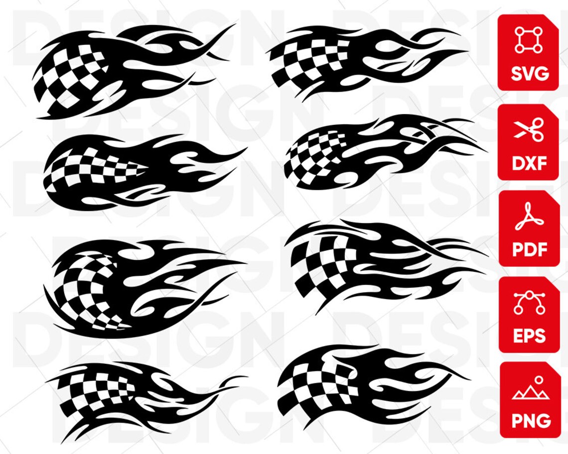 8 Racing Flag Svg Checkered Flag Svg Racing Svg Bundle - Etsy Canada