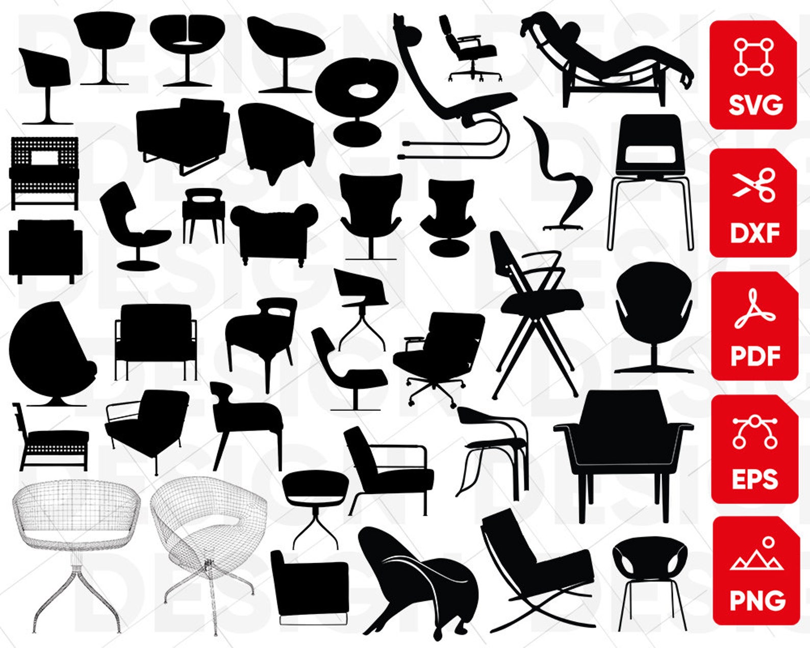 40 Chair Svg Beach Chair Svg Adirondack Chair Svg Beach - Etsy