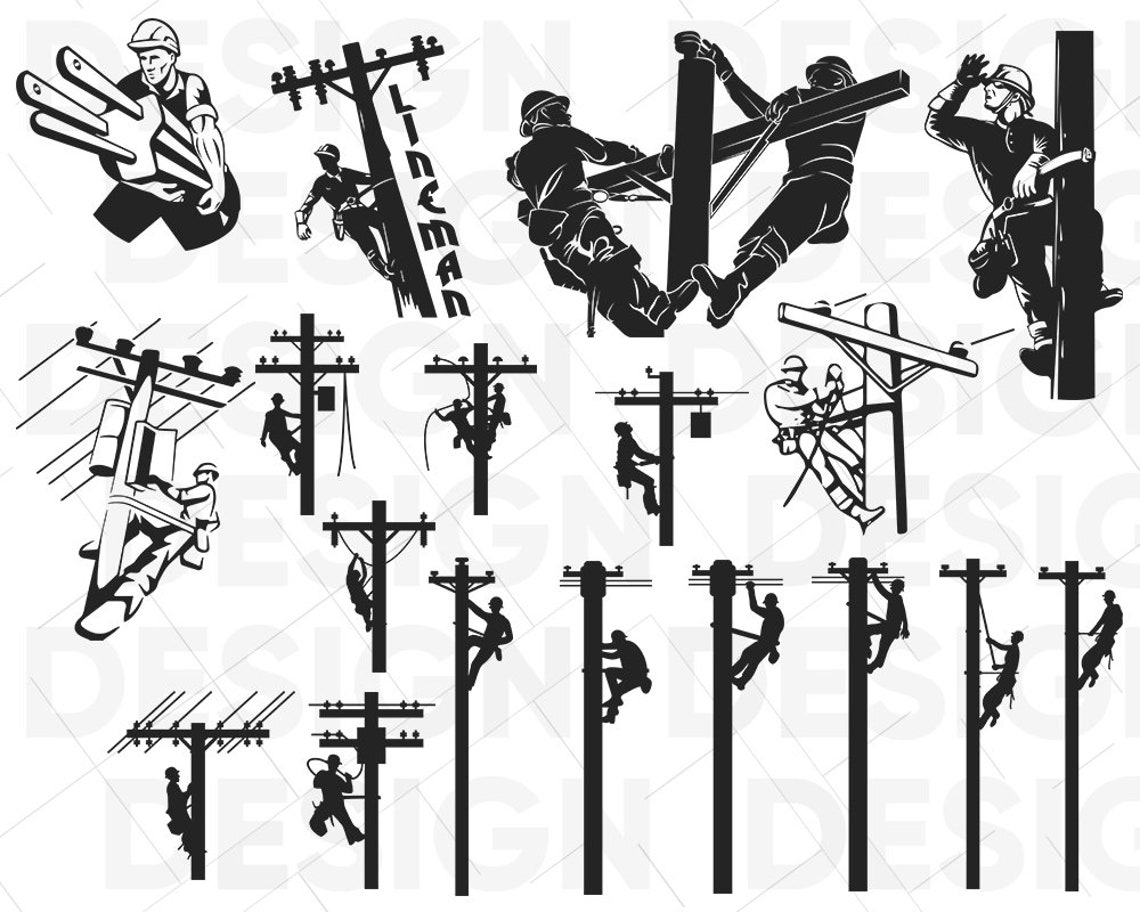 18 Lineman Svg Electrik Svg Lineworker Electrician Svg - Etsy