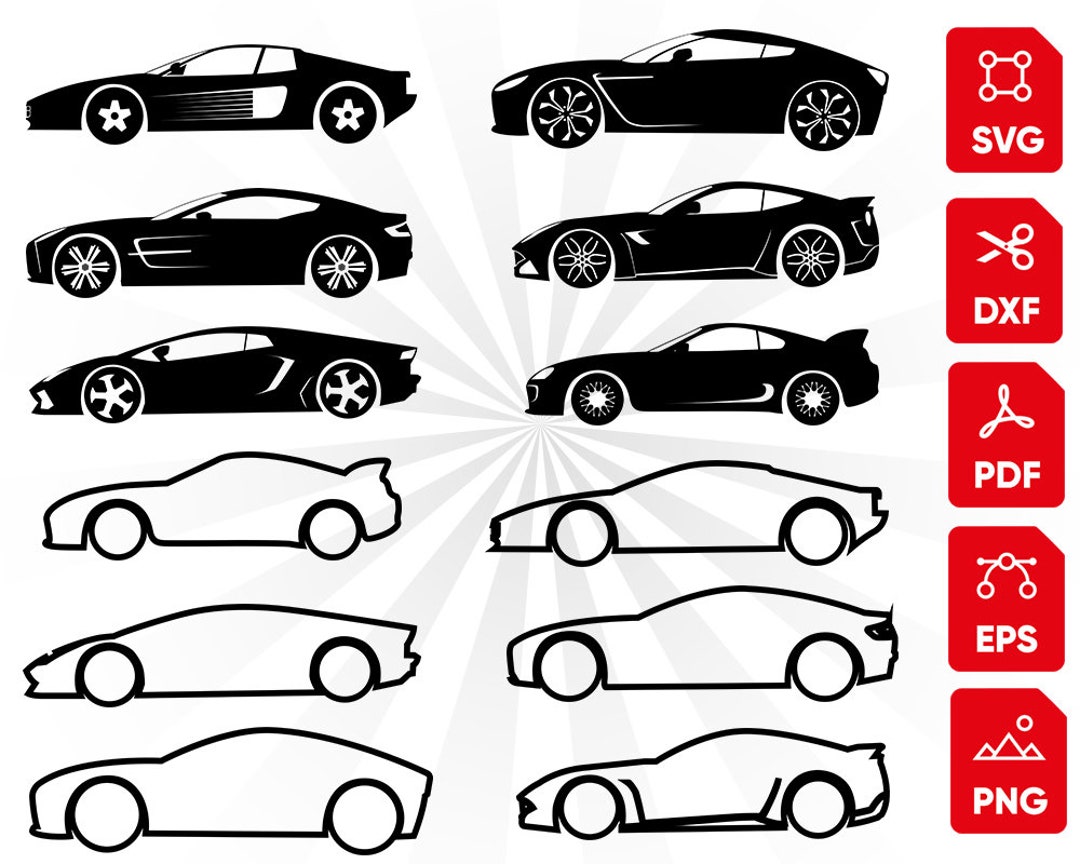 12 Sports Car Svg, Speed Svg, Transport Svg, Car Svg, Super Car Svg ...