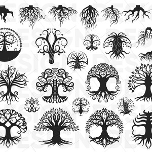 25 Roots Tree Svg Family Tree Svg Tree With Roots Svg - Etsy
