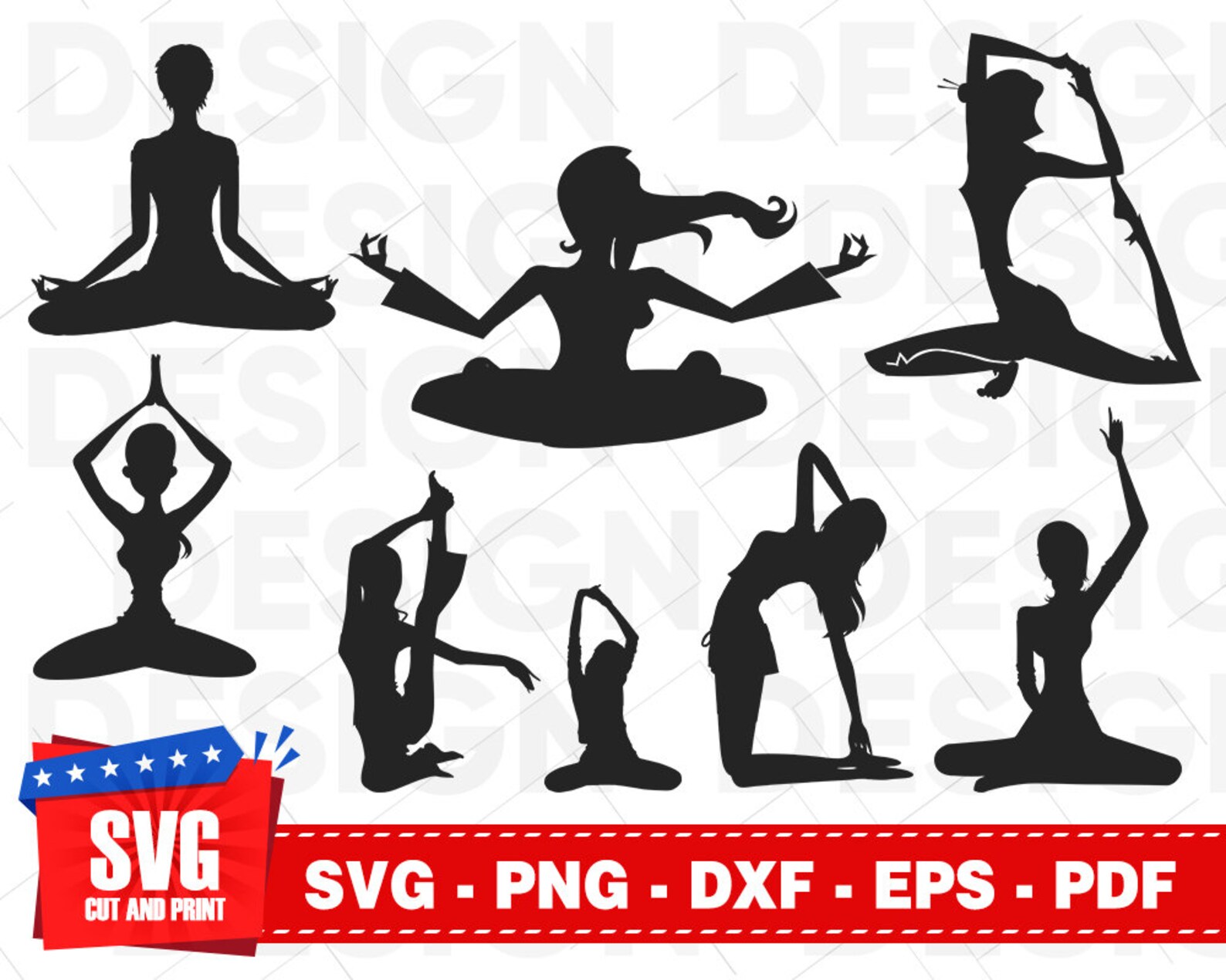 8 Yoga Meditation Svg Zen Svg Asana Svg Lotus Svg Namaste - Etsy