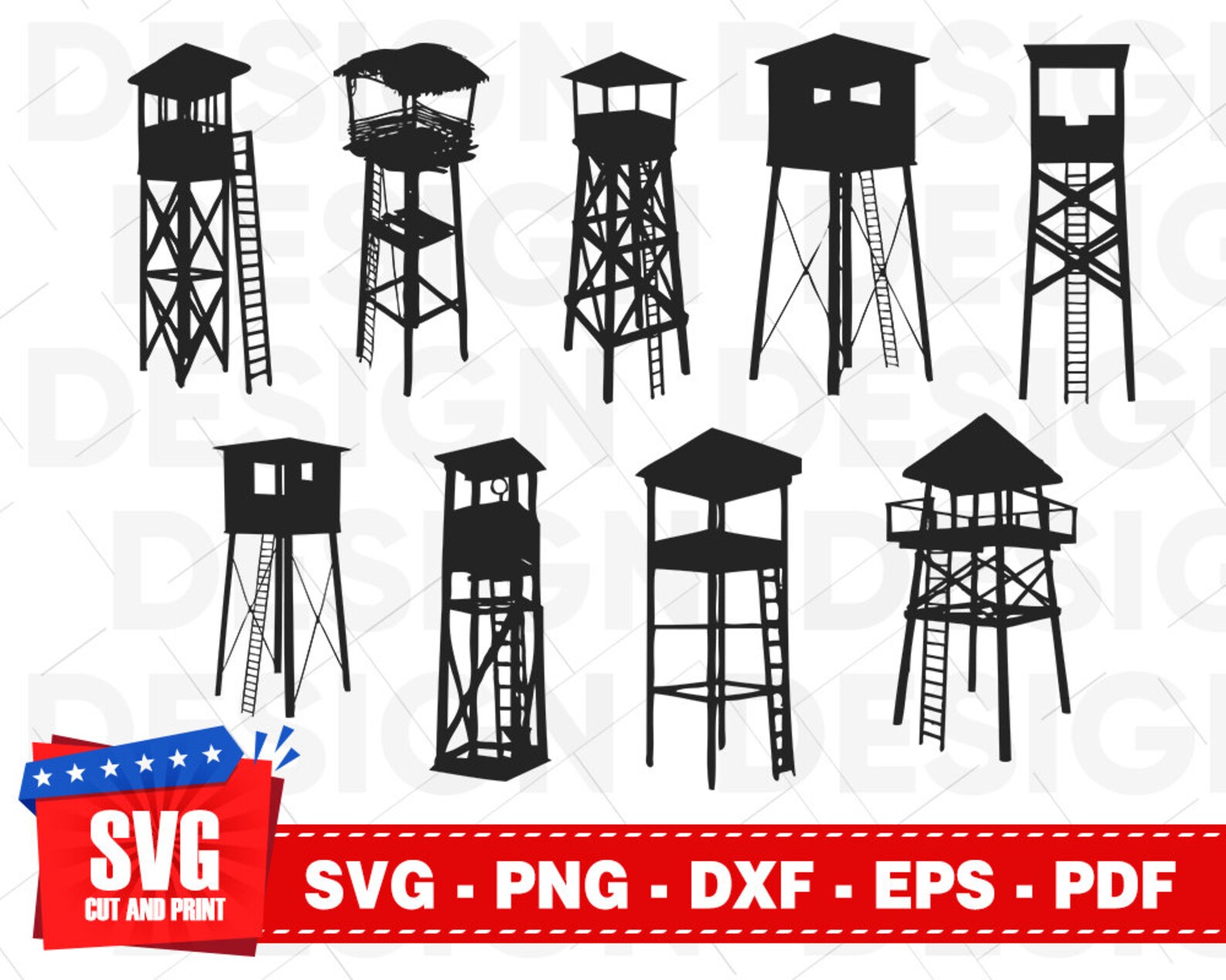 9 WATCHTOWER Svg File Sniper Tower Svg Prison Svg Military - Etsy