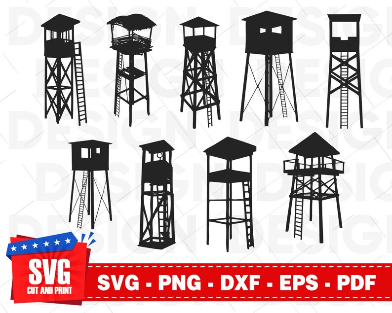 9 WATCHTOWER Svg File Sniper Tower Svg Prison Svg Military - Etsy Israel