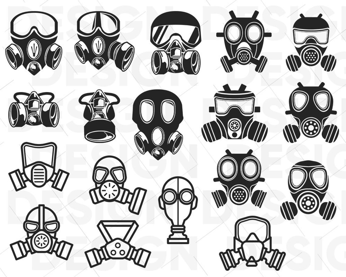 18 Respirator Mask Svg Mask Svg Steampunk Svg Danger Svg - Etsy