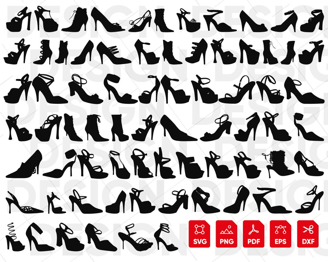72 High Heels SVG, Women Shoes Svg, Fashion Shoes Svg, High Heels ...