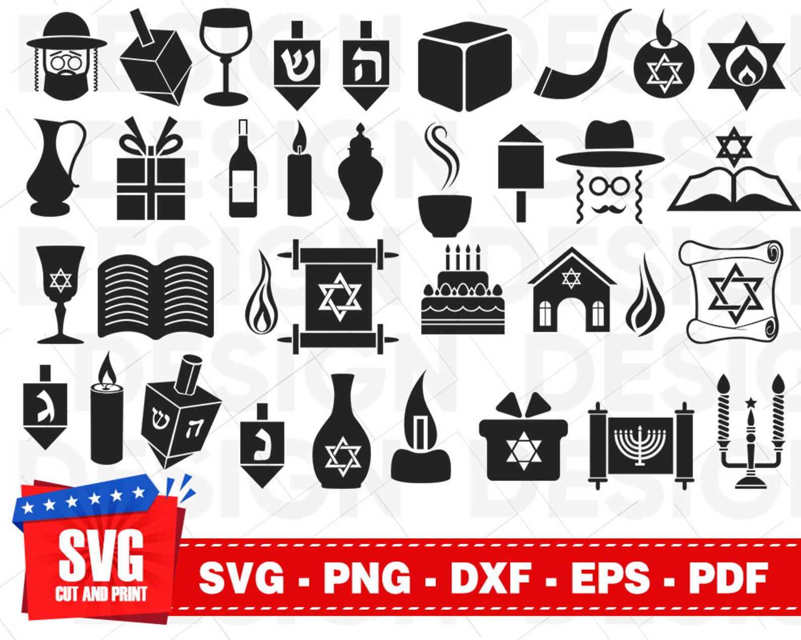 36 Hanukkah Svg Bundle Jewish Svg Happy Hanukkah Chanukah - Etsy