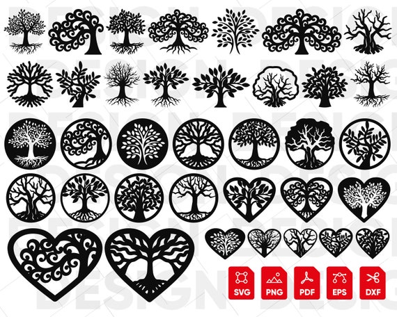 40 Tree of Life SVG Bundle Tree of Life Silhouette Svg Tree - Etsy