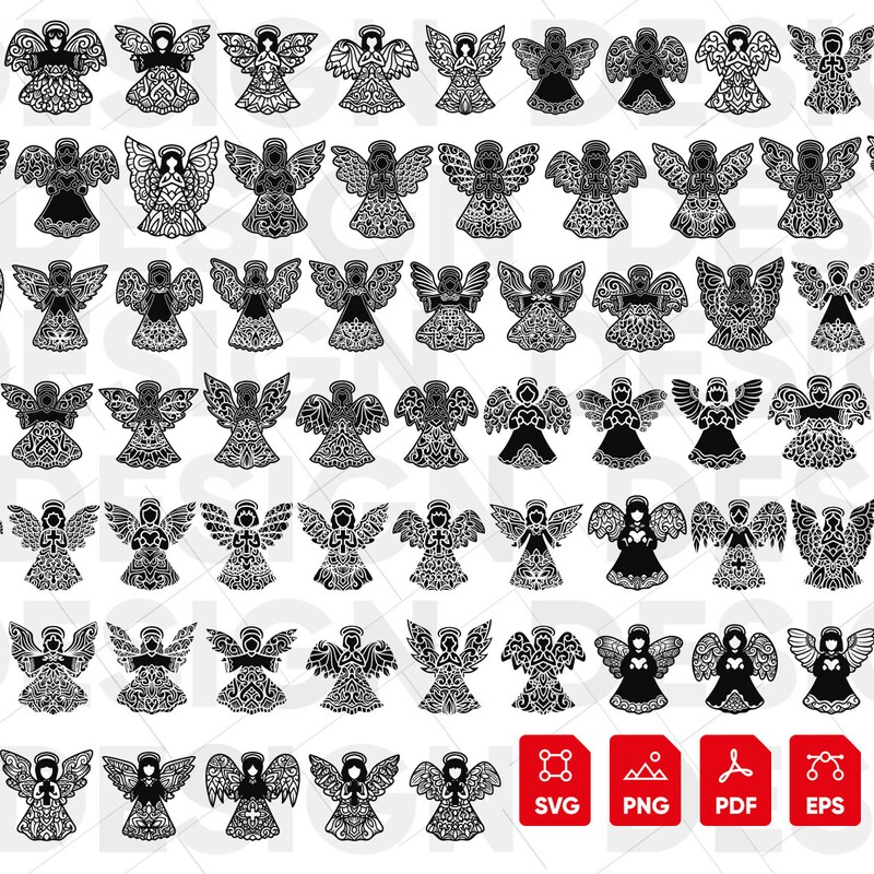 Angel Svg - Etsy