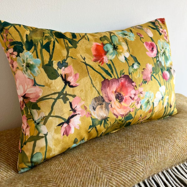 Yellow Velvet Cushion - Etsy