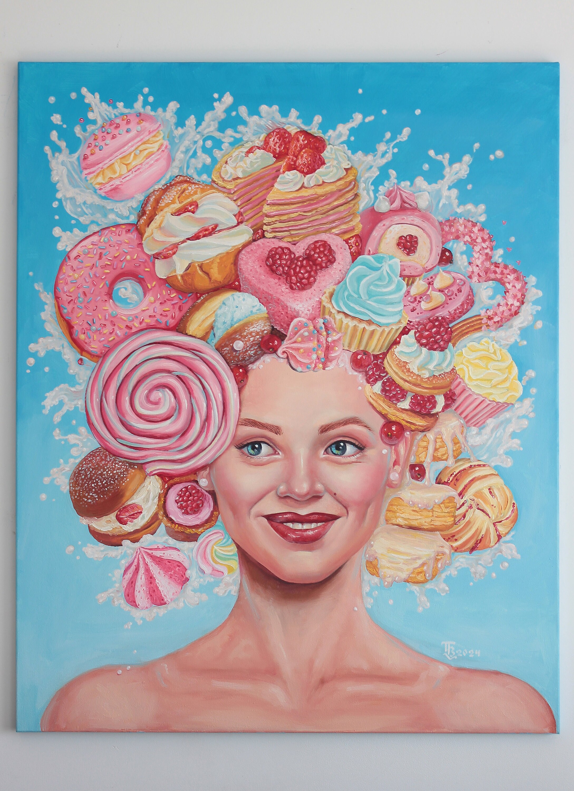 Oil Painting milkshake, Tetiana Bogdanova Dessert Girls, Café Décor ...