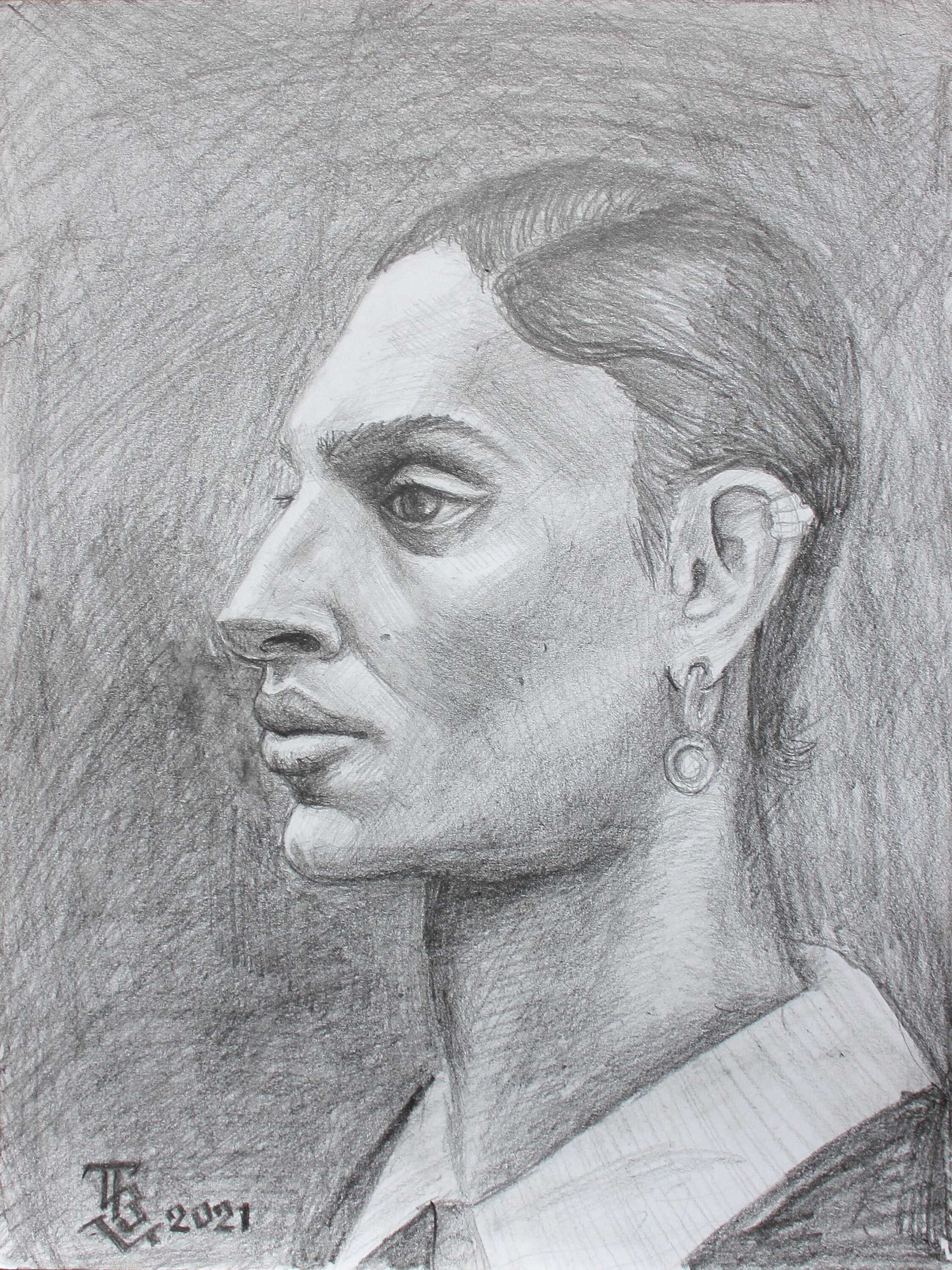 Pencil Drawing Abel, Wall Art, Portrait Drawing, Black and White ...