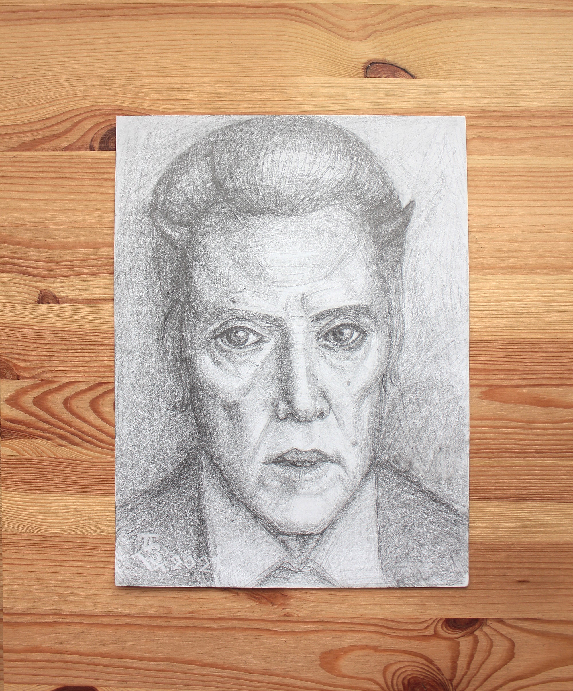Pencil Drawing Christopher, Wall Art Portrait Drawing Black and White ...