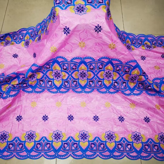 Fashion African Bazin Riche Fabric Embroidery Bazin Brode 2022 - Etsy