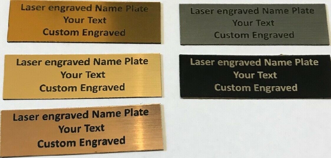 LASER Engraved FLEXI Name Plate Various Sizes Trophy Award Plaque Name ...