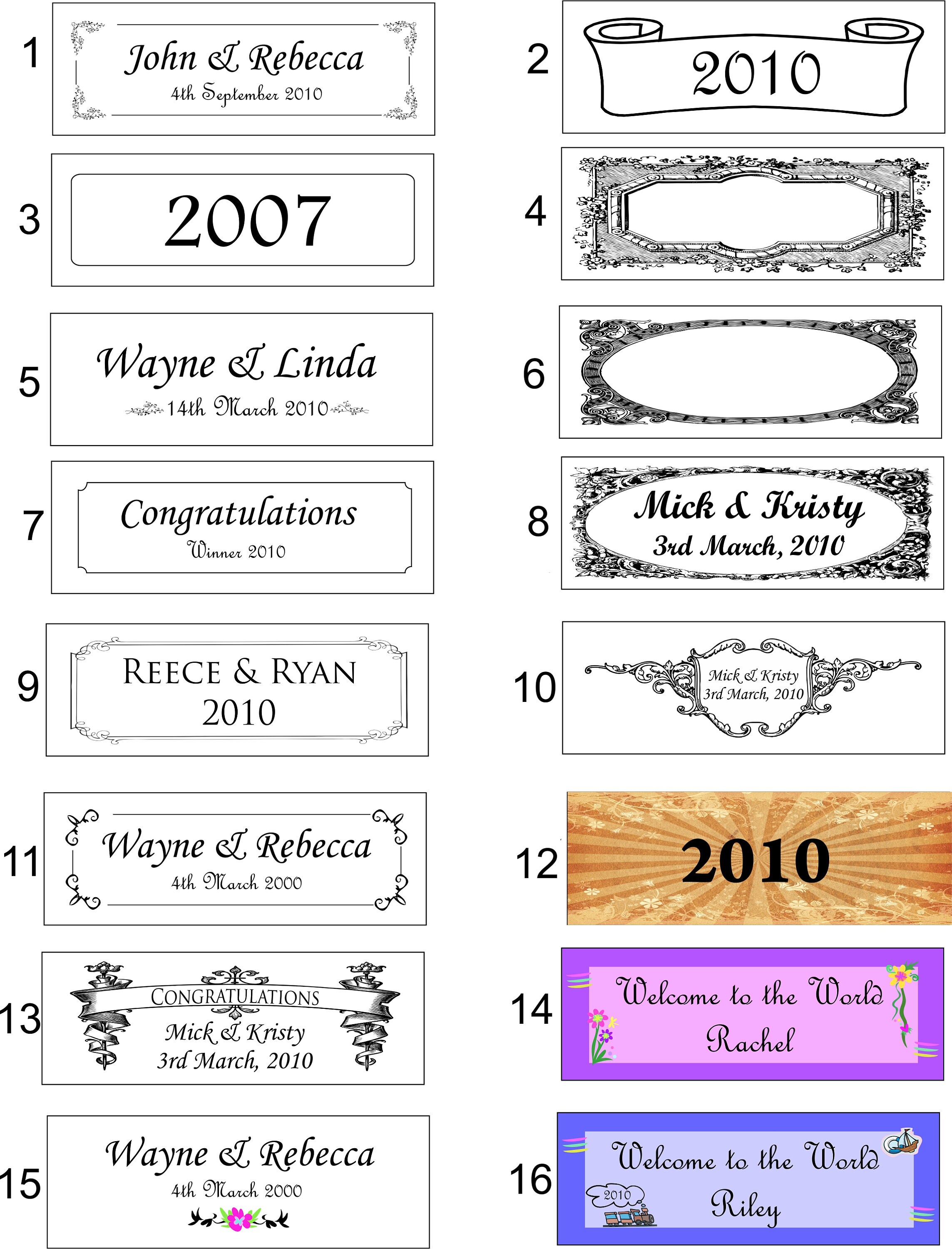 Self Adhesive NAME PLATE Nameplate PRINTED 7.6 X 2.5cm Trophy - Etsy ...
