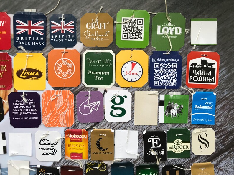50 Different Tea Tags Different Tea Tags Labels for Collection or ...