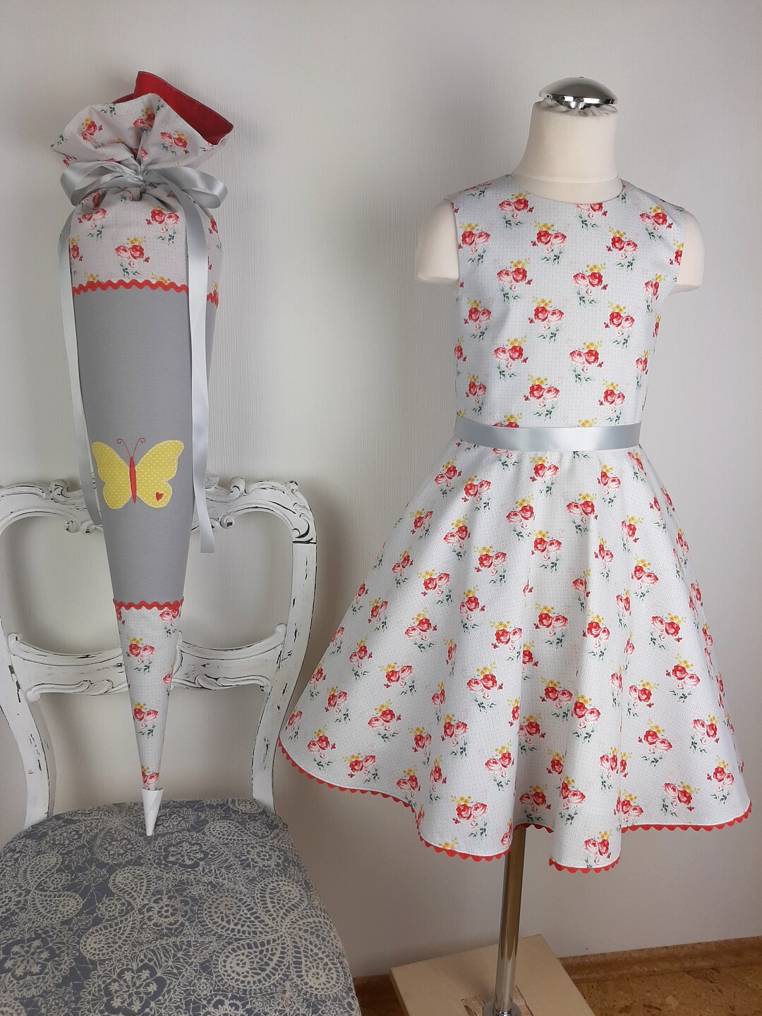 Set, School Dress & School Cone Set, School Enrollment Dress, Back to ...