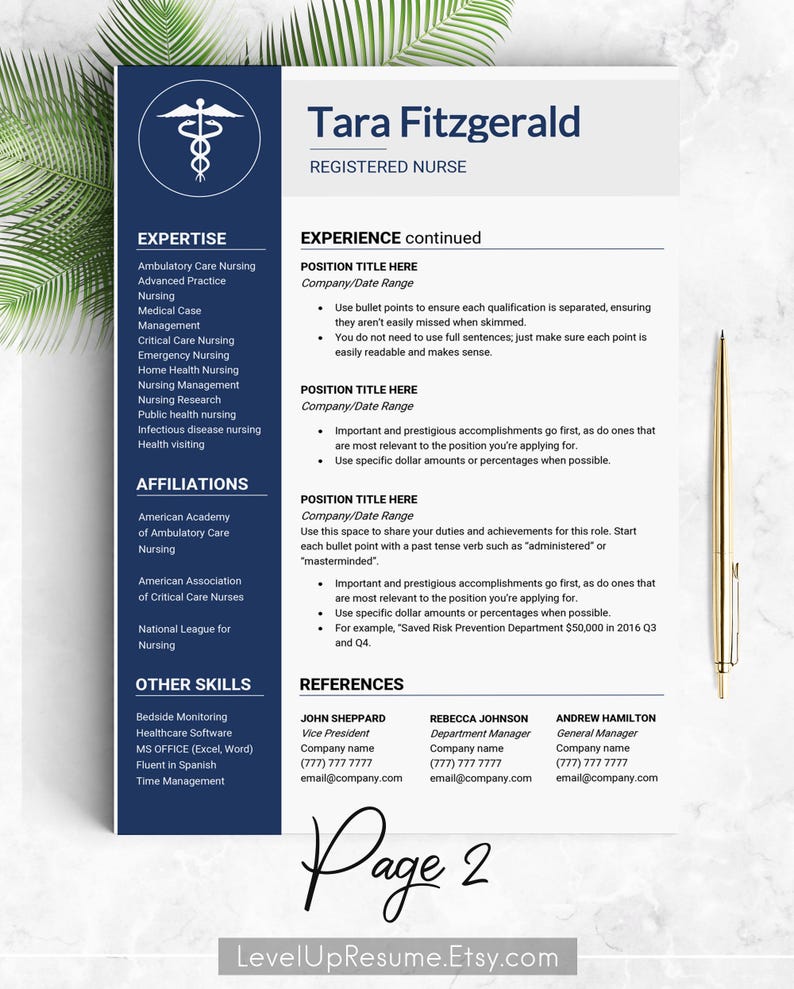 Medical Resume Template CV Template Medical Cv Doctor Cv | Etsy