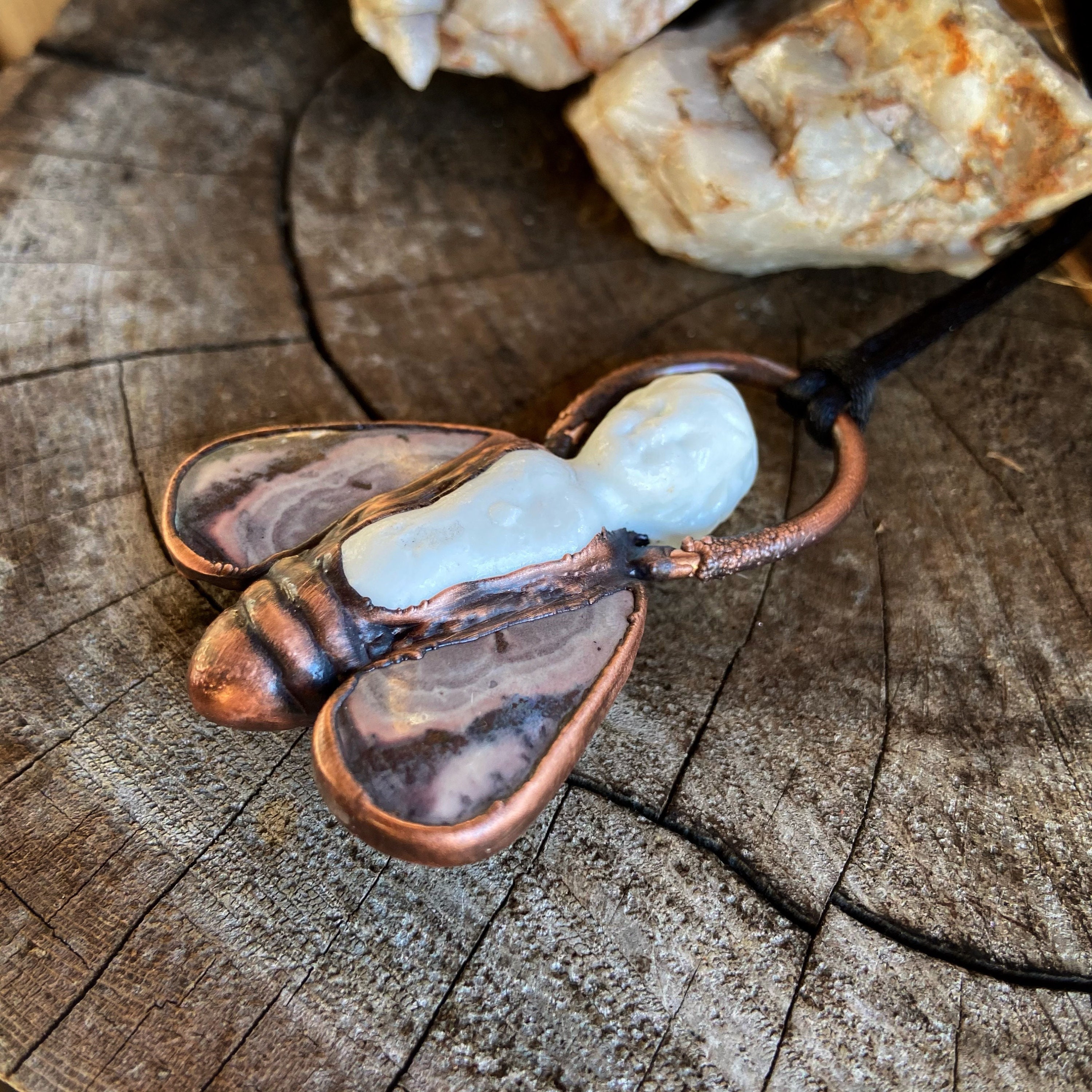 Copper and Porcelain Doll Fairy With Exotica Jasper Wings | Etsy