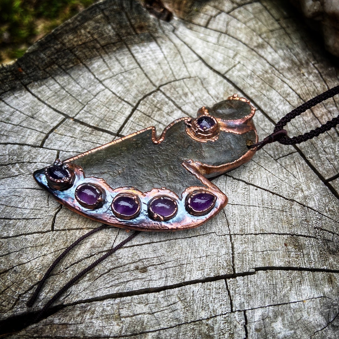 Copper Electroformed Magnet Jade Dragon Embryo Blade Pendant With ...