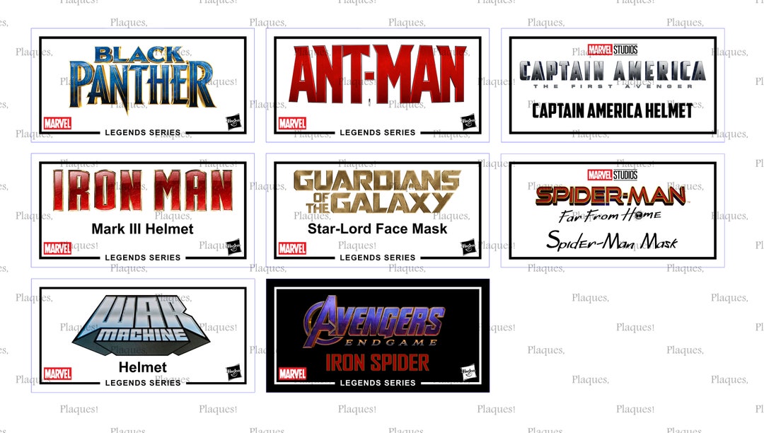 Marvel Helmet Display Plaques Aluminium - Etsy