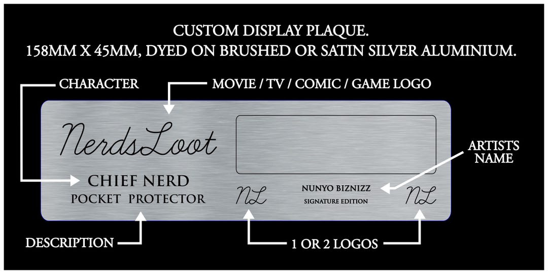 Comic Con, Custom Aluminium Autograph, Signature, Display Plaque ...