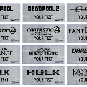Marvel Custom Display Plaque, MCU, TV, Movie, Prop, Model Aluminium - Etsy