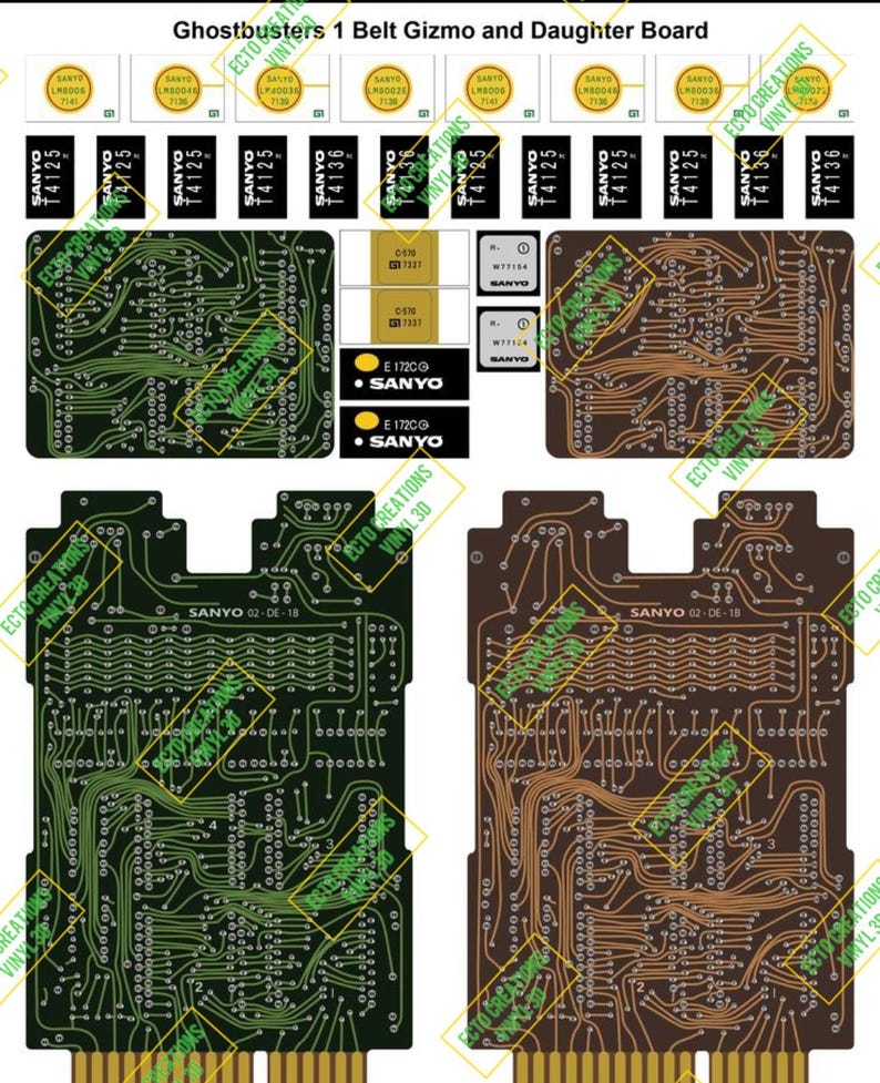 Ghostbusters Belt Gizmo Vinyl Decals. - Etsy