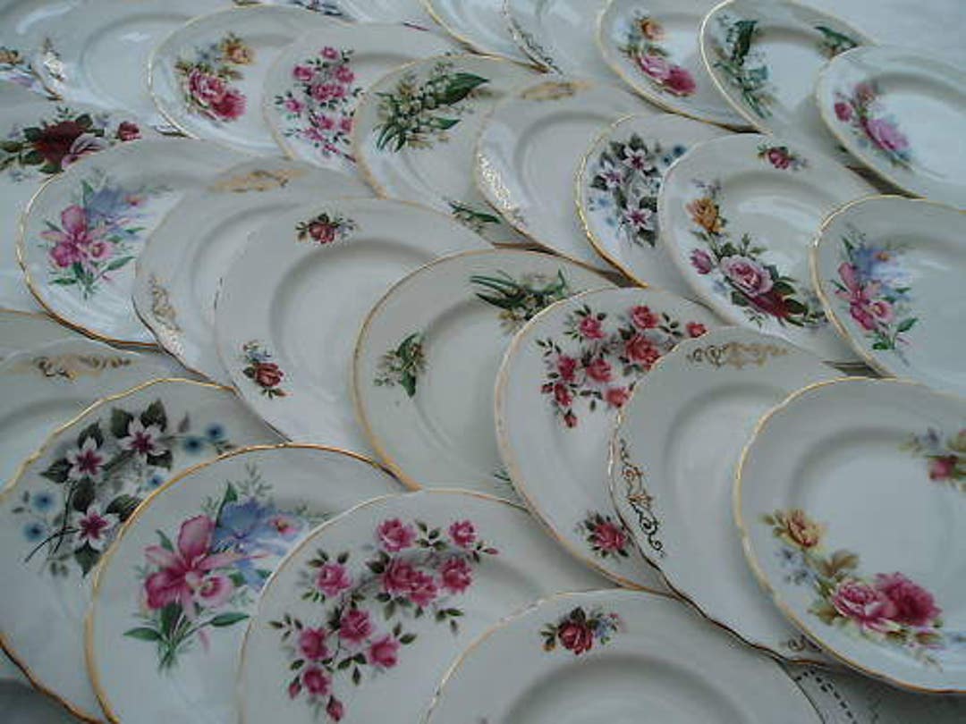 Single VINTAGE Bone China Side/tea PLATES ~ Guaranteed PRETTY Mis ...