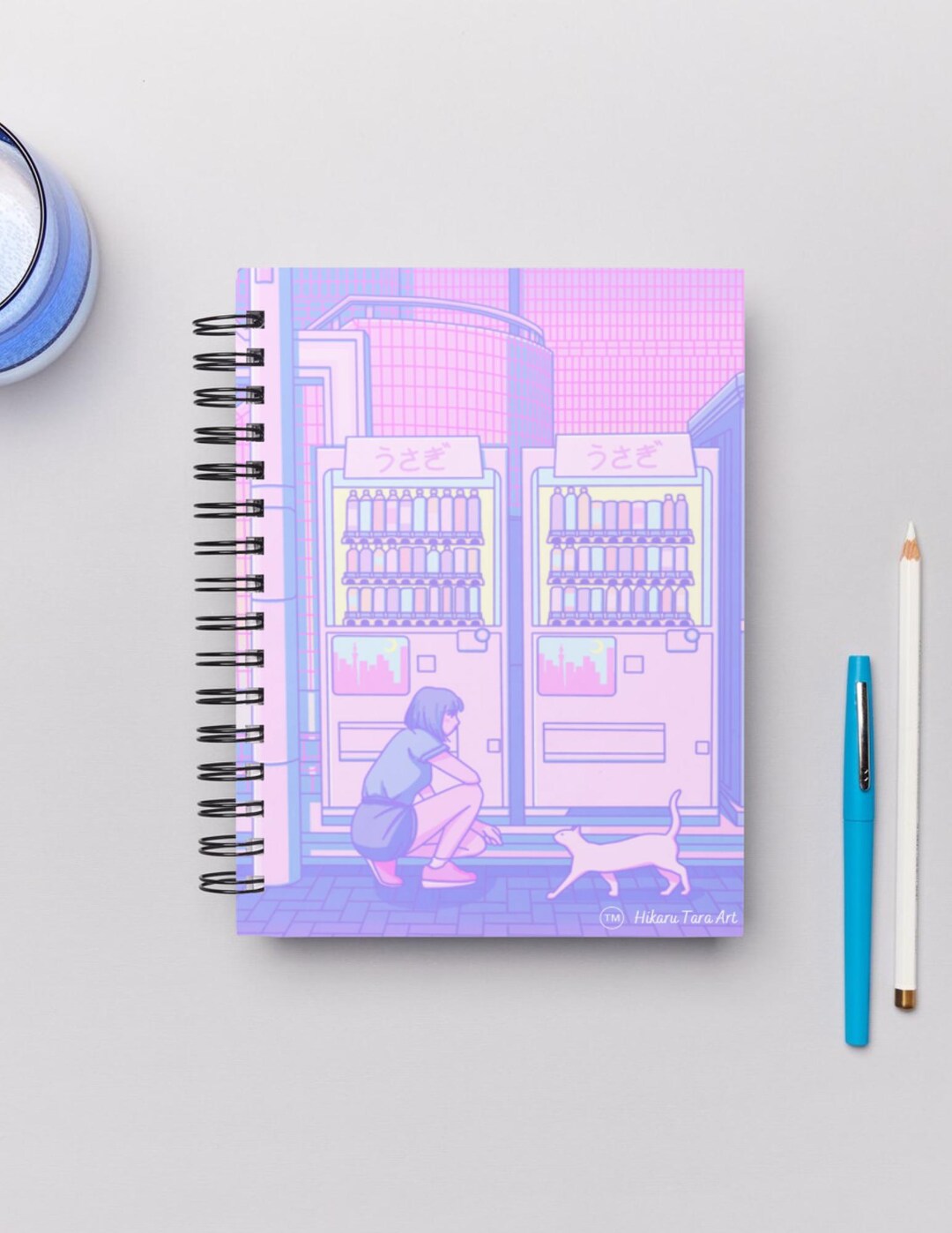 Cat Love Noon Spiral Notebook Ruled Line - Etsy