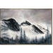 Abstract Foggy Mountain Painting on Canvas Landscape Wall Art Modern ...