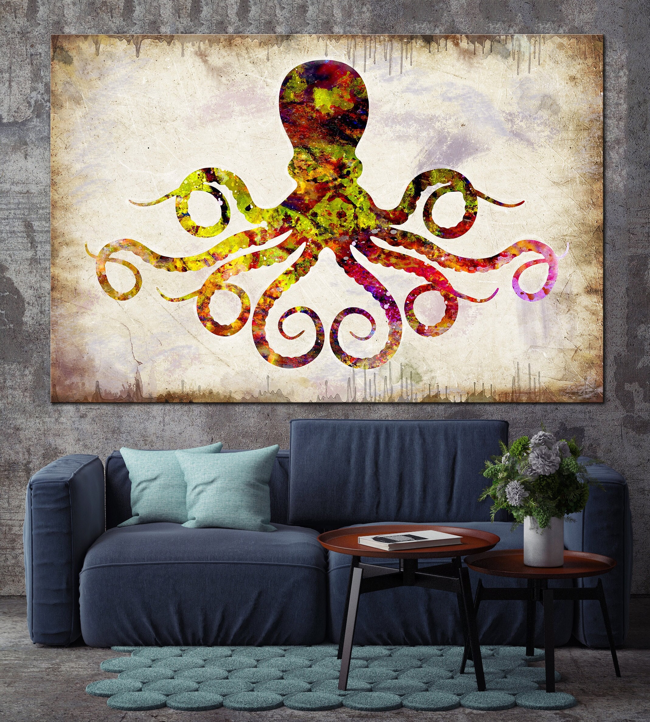 Abstract Octopus Art