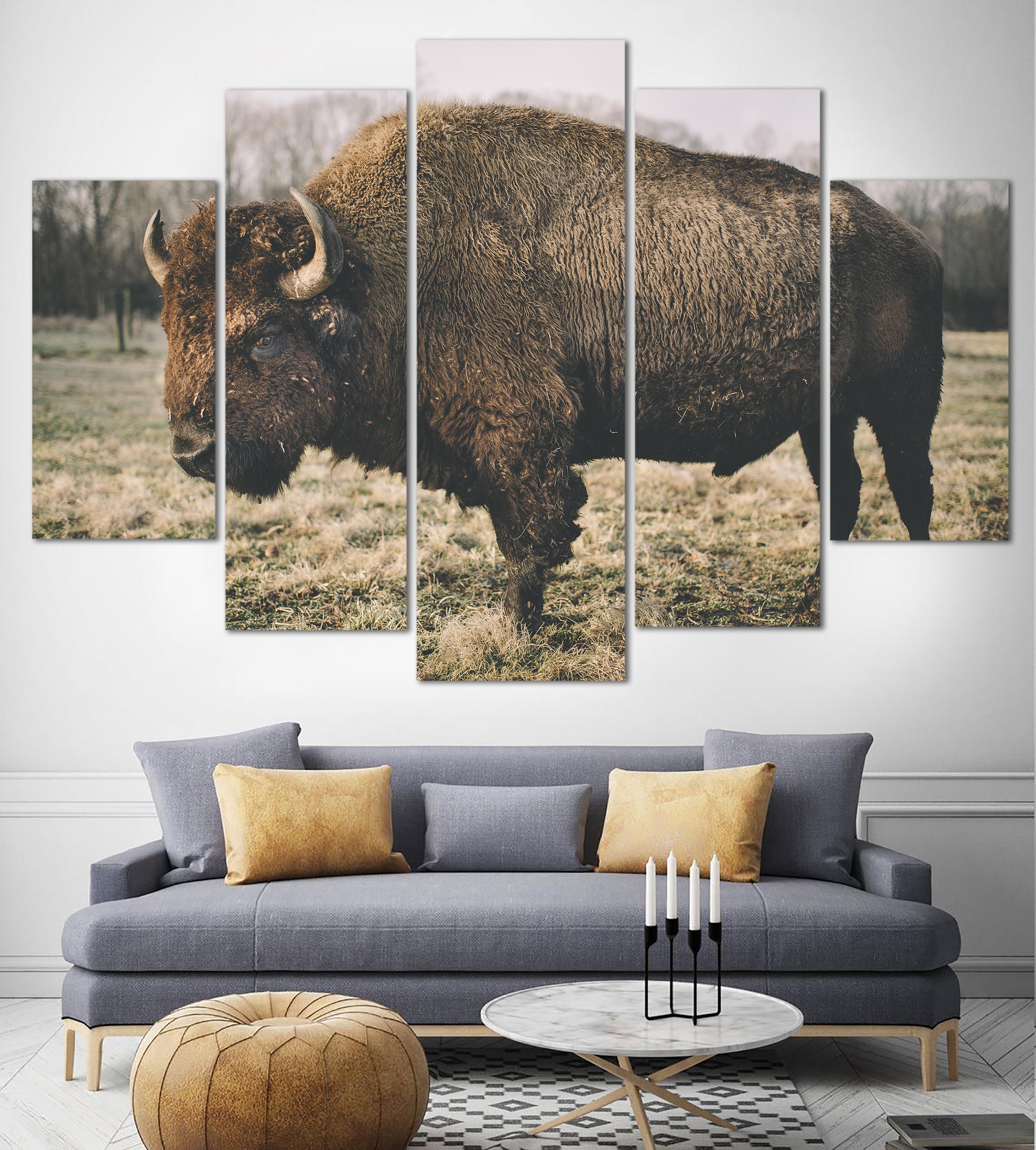 Buffalo Wall Art Wild Animals Poster Bison Wall Art Bison | Etsy
