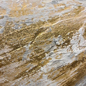 Gold and Silver Abstract Painting Large Textured Wall Art on Canvas for ...