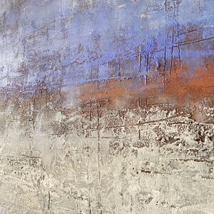 Blue and Earthy Textured Painting Layers of Color Painting Abstract ...